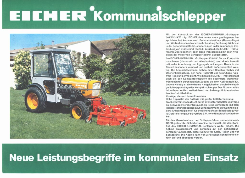 Eicher Kommunalschlepper 535 -542 – HOME : Eicher Brochures